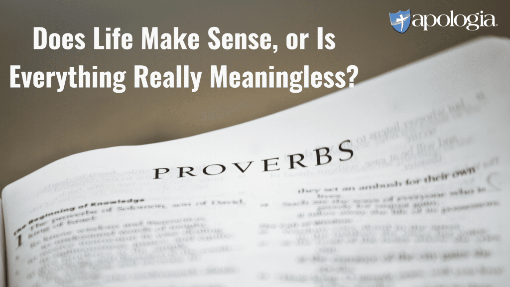 Does Life Make Sense, or Is Everything Really Meaningless? - Apologia