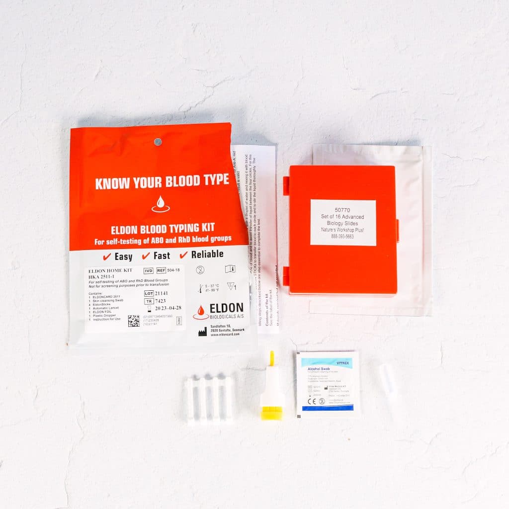 Advanced Biology Slide Set w/Blood Typing Kit - Apologia