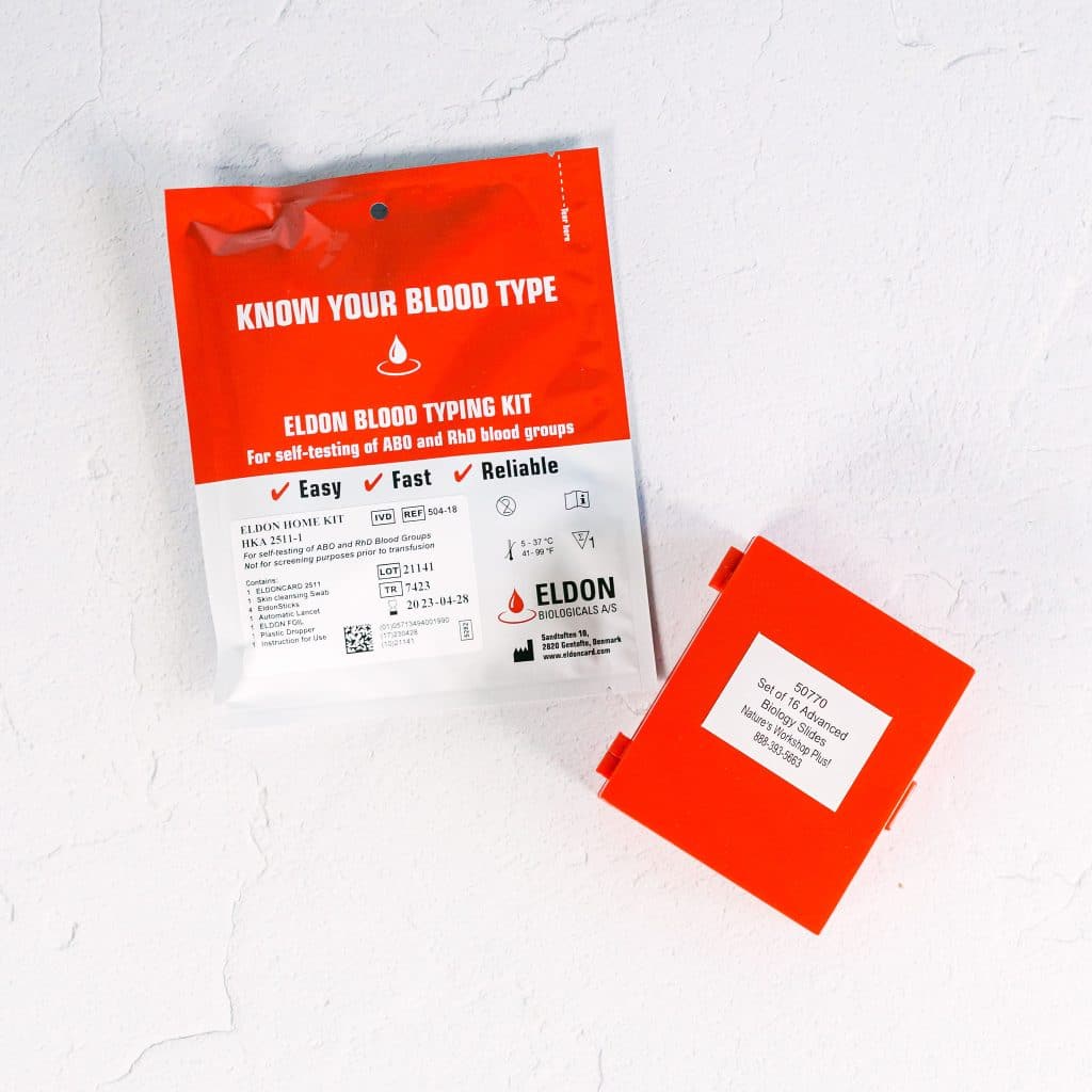 Advanced Biology Slide Set w/Blood Typing Kit - Apologia