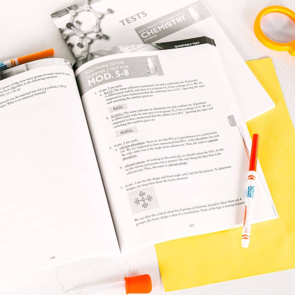 Chemistry Solutions Manual + Tests - Apologia