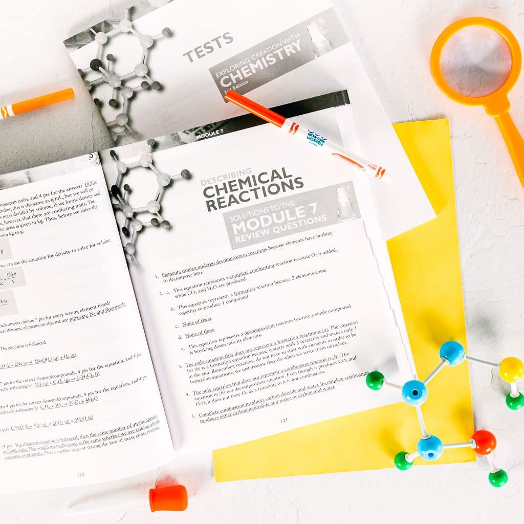 Chemistry Solutions Manual + Tests - Apologia