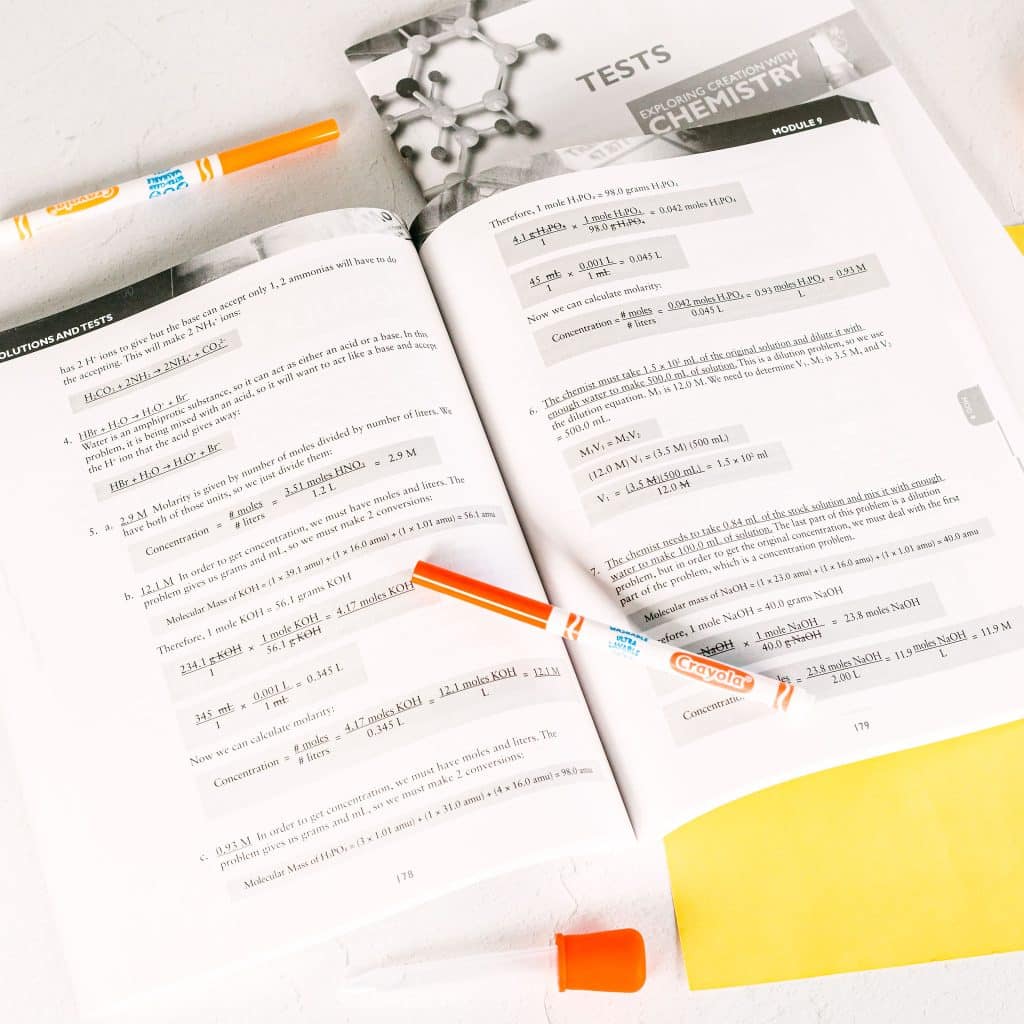 Chemistry Solutions Manual + Tests - Apologia