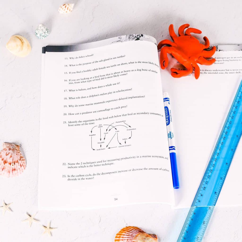 Extra Marine Biology Tests - Apologia