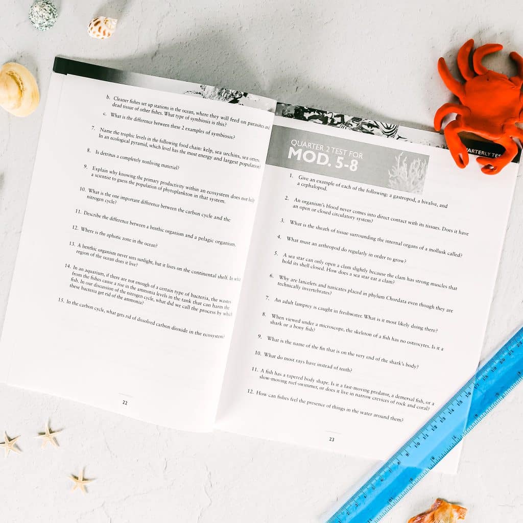 Extra Marine Biology Tests - Apologia